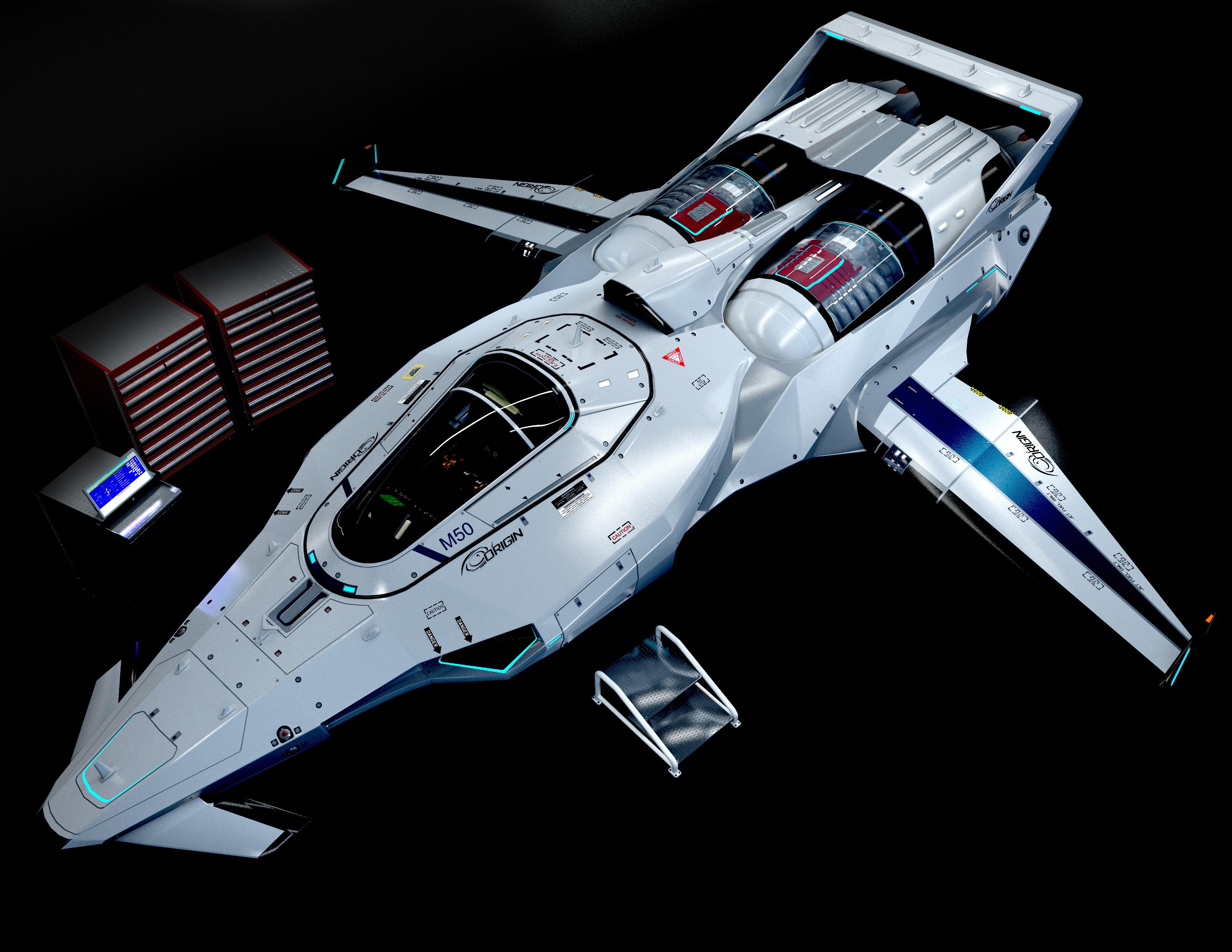 Star Citizen Screenshots Strut its Graphics - High-Poly M50 Model ...